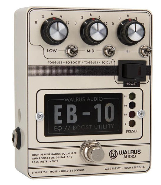 Walrus Audio EB-10 Preamp EQ/Boost Pedal - Cream – Flipside Music